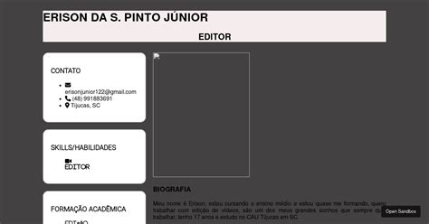 Curriculo Codesandbox