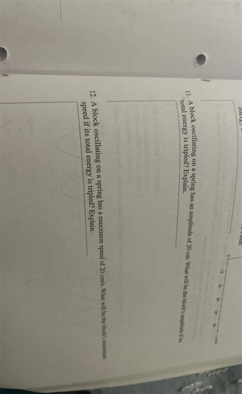 solved a block oscillating on a spring has an amplitude of