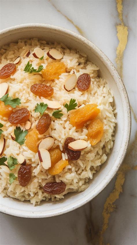 The Coziest Basmati Rice Pilaf With Dried Fruits And Nuts For Dinner