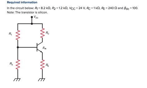Solved Calculate The Values Of Base Voltage VB And Chegg