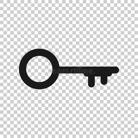 Key Icon In Flat Style Password Vector Illustration On White Isolated Background Stock Vector