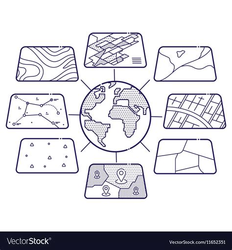 Gis Concept Data Layers For Infographic Royalty Free Vector