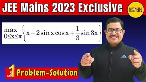 maxima and minima problem jee main 2023 13 april shift 1 maths paper