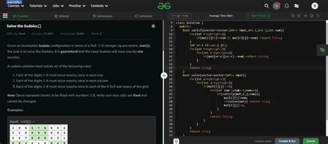 Gfg160 Backtracking Sudokusolver Hardproblems Codingchallenge Gfg160 Bonthu Sai Easwar
