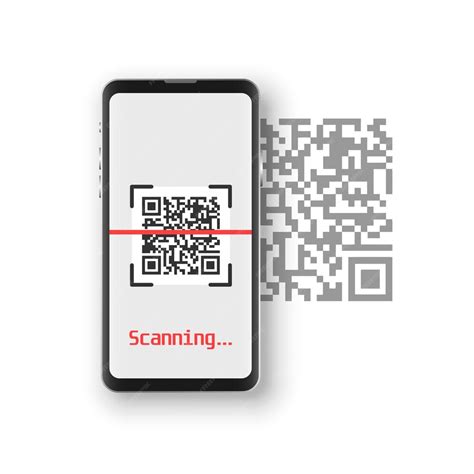 premium vector qr code scan icon in flat style mobile phone scanning