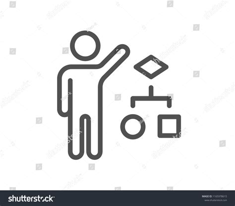 Algorithm Line Icon Business Management Sign Stock Vector Royalty Free