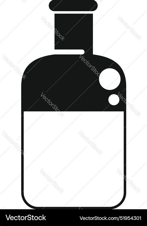 Chemical Flask Icon Showing Bubbling Liquid Vector Image
