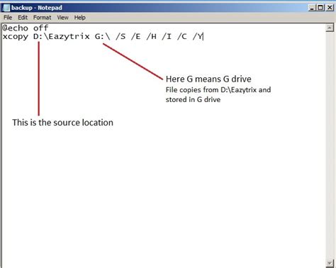 How To Create Backup Batch File In Windows 10