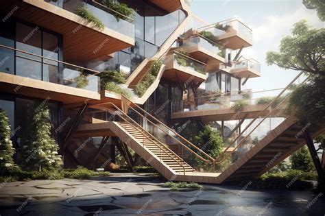 Premium Ai Image Sustainable Architecture Concept