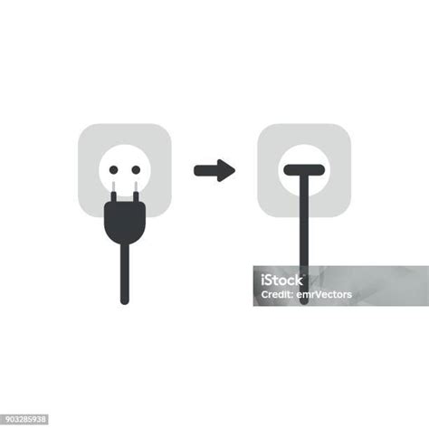 평면 디자인 플러그와 콘센트의 개념 벡터와 콘센트에 연결 개념에 대한 스톡 벡터 아트 및 기타 이미지 개념 개념 기호