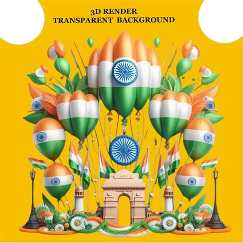 Indian Independence Day Symbols Psd High Quality Free Psd Templates