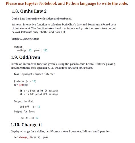 solved please use jupyter notebook and python language to