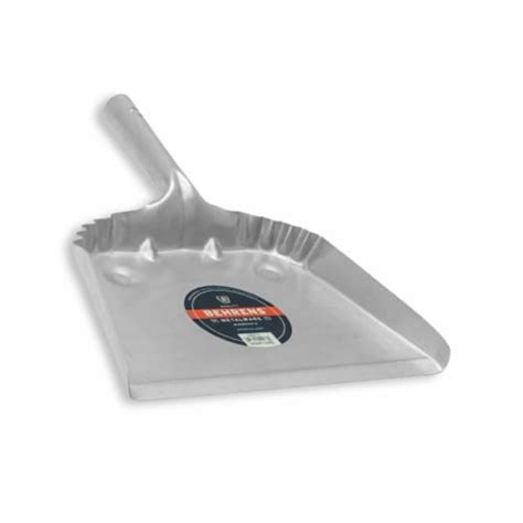 Behrens Portable Home Rectangular Galvanized Steel Corrugated Dustpan