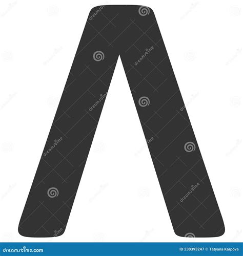Lambda Greek Symbol Small Letter Lowercase Font Icon In Circle Round Outline Black Color Vector