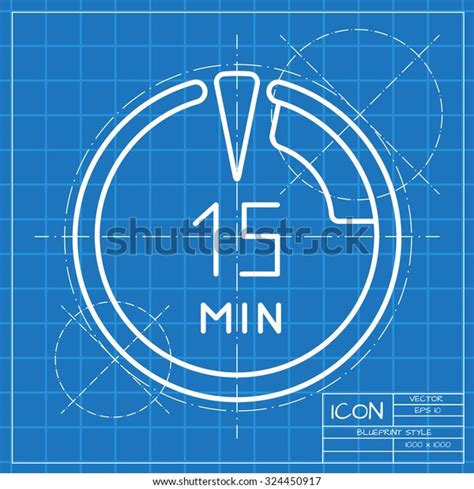 Vector Classic Blueprint Timer Icon On Stock Vector Royalty Free 324450917 Shutterstock