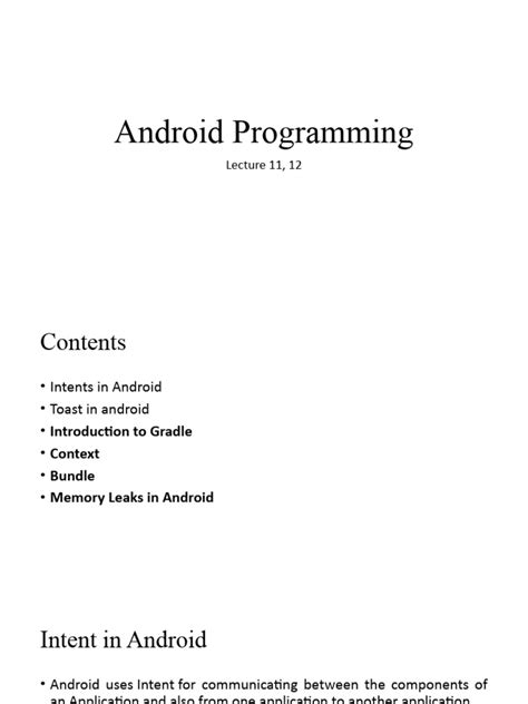 Android Programming Pdf Method Computer Programming Application Software