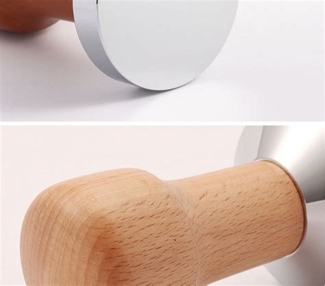 Права преса за кафе на прах от неръждаема стомана Италианска преса за прах от масивно дърво