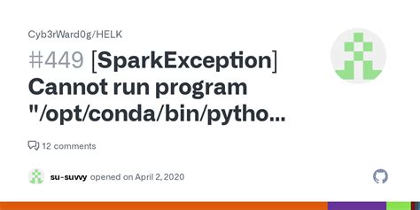 Sparkexception Cannot Run Program Optcondabinpython37 Error2