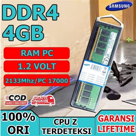 Jual Ram Pc Longdim Memory Ddr4 4gb Pc4 Shopee Indonesia