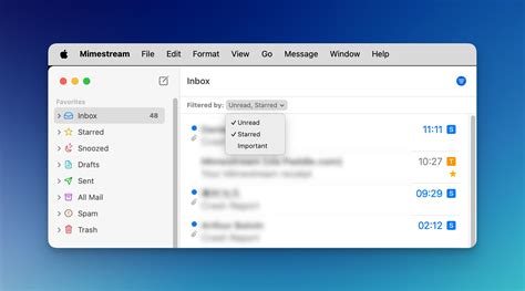 Filtering Message List Mimestream