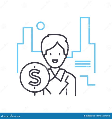 Business Line Icon Outline Symbol Vector Illustration Concept Sign Stock Vector