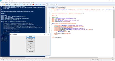 Ver Mediante Una Lista De Botones En Un Formulario De Powershell Las