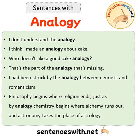 Sentences With Analogy Sentences About Analogy Sentenceswith Net