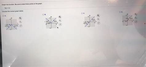 Solved Graph The Function Be Sure To Label Three Points On