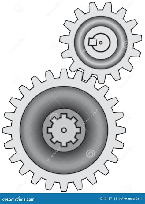 Gear Pair Stock Vector Illustration Of Mechanics Axis 13437132