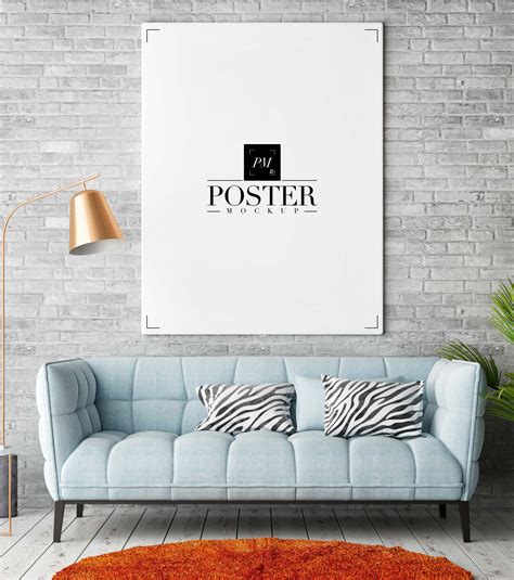 Free Room Interior Poster Mockup Psd