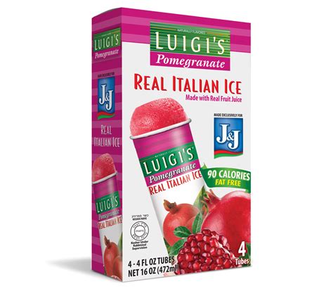 Luigis Mango Tubes 4 Pack 4 Oz Mehadrin Ice Cream