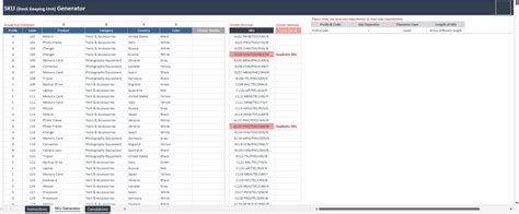 Sku Generator Excel Template Efinancialmodels