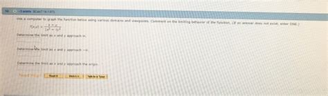 Solved Use A Computer To Graph The Function Below Using