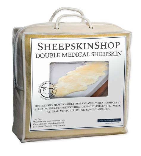 Double Medical Sheepskin 2 Pelt Medical Grade Lambskin Pad