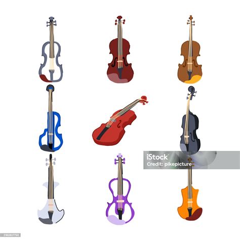 바이올린 세트 만화 벡터 일러스트 레이 션 Classical Concert에 대한 스톡 벡터 아트 및 기타 이미지 Classical Concert 공연 구도 Istock