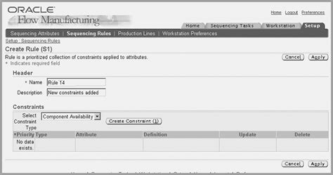 Oracle Flow Manufacturing Users Guide