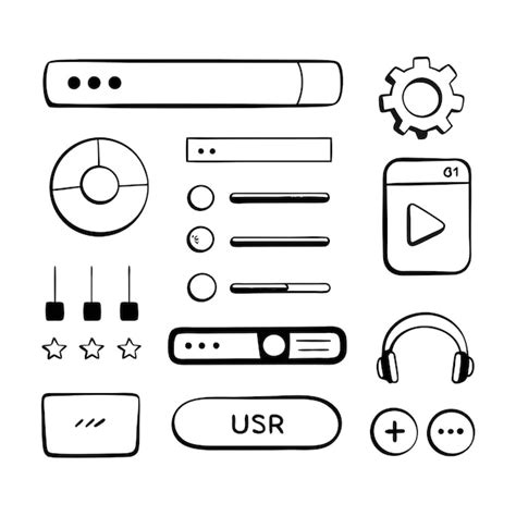 Premium Vector Simple Web Ui Elements Kit Graphic
