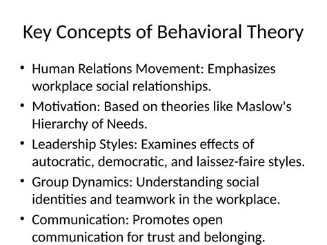 Behavioral Theory Of Management Pptx Assignment Ppt