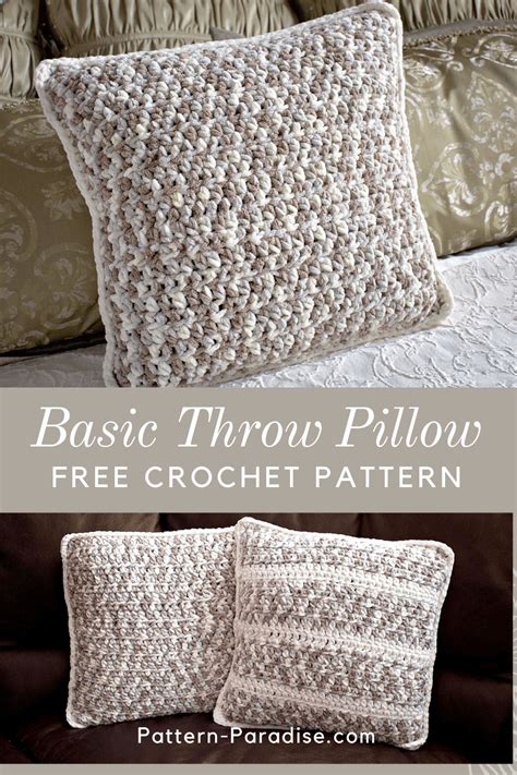 Free Crochet Pattern Basic Throw Pillow