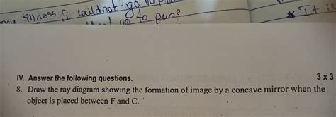 iv answer the following questions 3×38 draw the ray diagram showing t