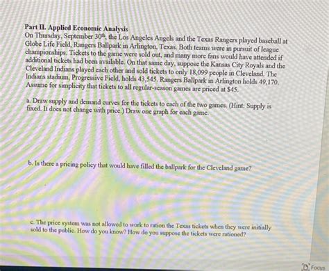 Part Ii Applied Economic Analysis On Thursday