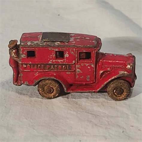 Vintage Savoye Pewter Toy Company Police Patrol Truck Van Vehicle 1930s 11479 Picclick Au