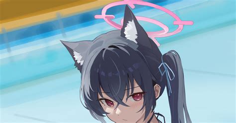 Blue Archive Kuromi Serika Swimsuit 无题 Pixiv