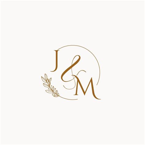Jm Initial Wedding Monogram Logo 10256696 Vector Art At Vecteezy
