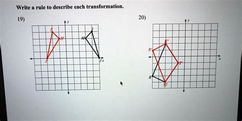 Write A Rule To Describe Each Transformation 19 20