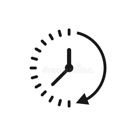 Passage Of Time Icon Design Clock Countdown Icon In Flat Style Stock