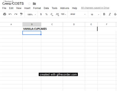 Bake This Happen CREATE YOUR OWN CAKE COSTS SPREADSHEET