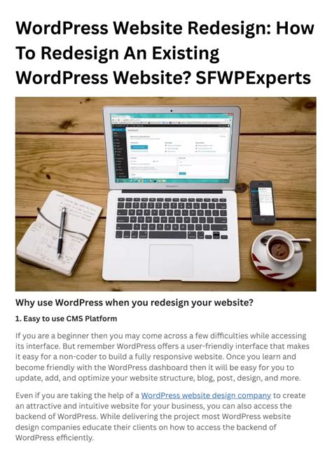ppt wordpress website redesign how to redesign an existing wordpress
