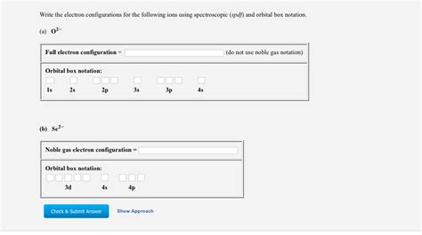Solved Write The Electron Configurations For The Following
