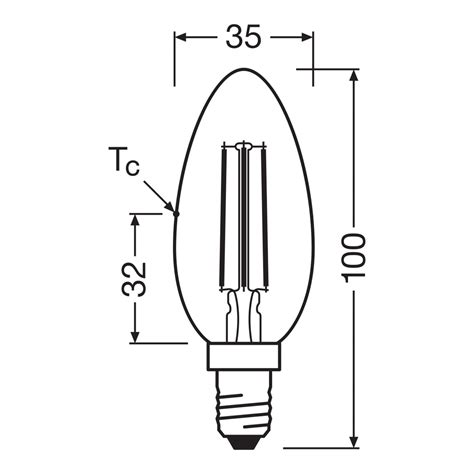 Osram Led Bulb Filament Led Bulb E14 38w 4000k 806lm Lightsie